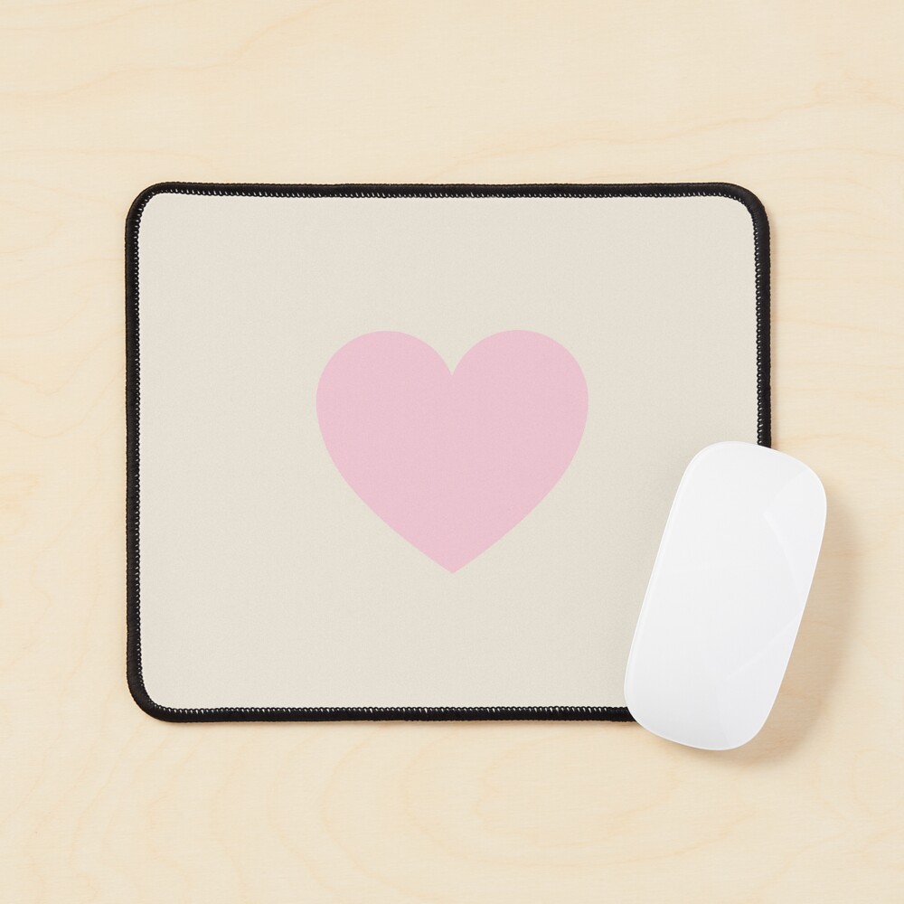 "Simple Baby Pink Love Heart Off White Background" Sticker for Sale by ...