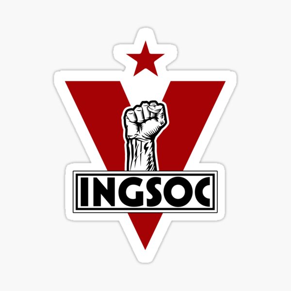 "1984 - Nineteen Eighty-Four - Ingsoc" Sticker by createdezign | Redbubble
