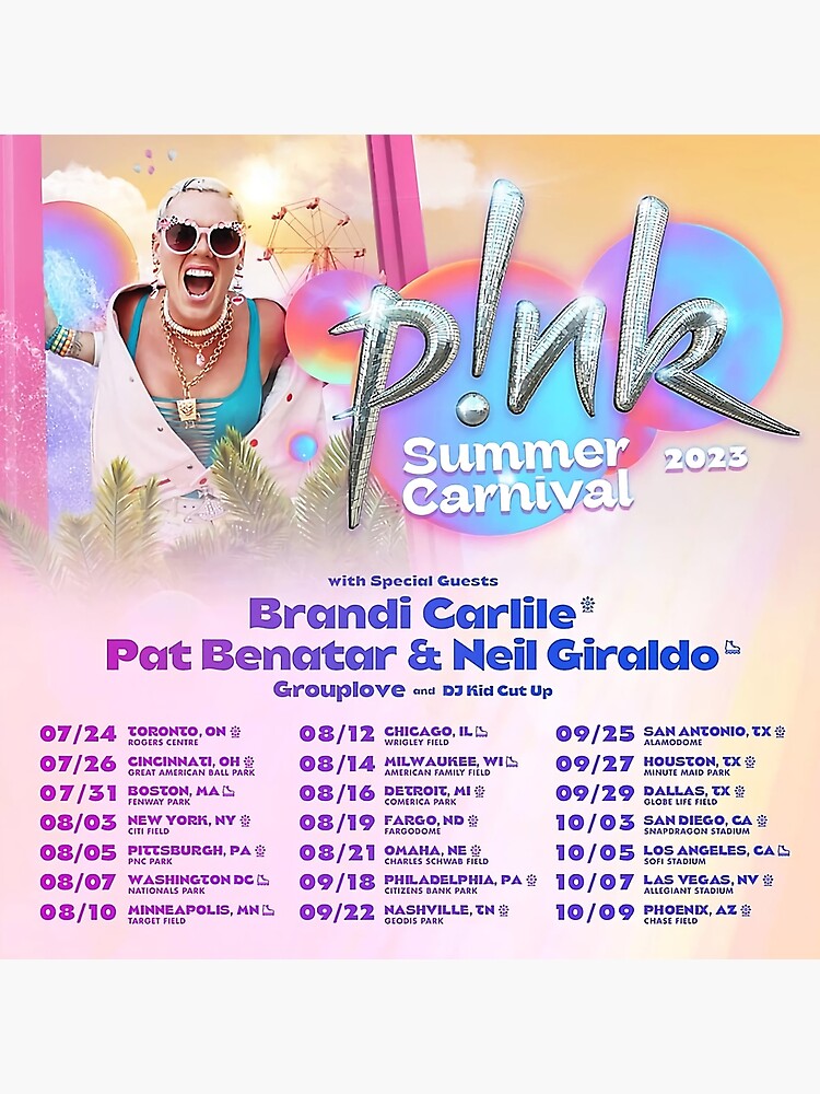 Pink Summer Carnival 2023 Tour Dates Poster