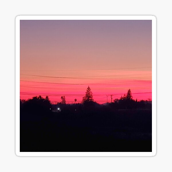 "Saturated Pink sky" Sticker for Sale by nakcircle7 | Redbubble