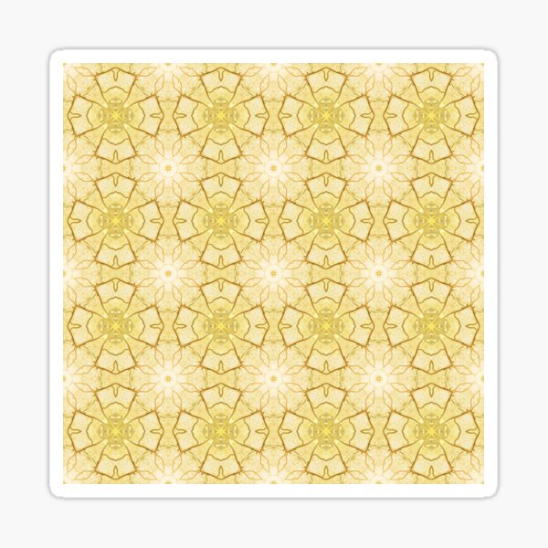 "Gold floral abstract seamless geometric pattern floral" Sticker for ...