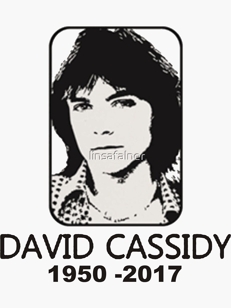 "DAVID CASSIDY" Sticker by linsafalner | Redbubble