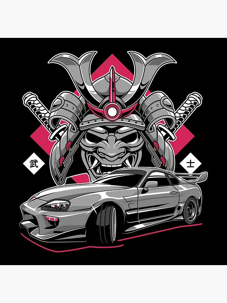 "Supra Samurai Automotive Illustration" Art Board Print for Sale by ...