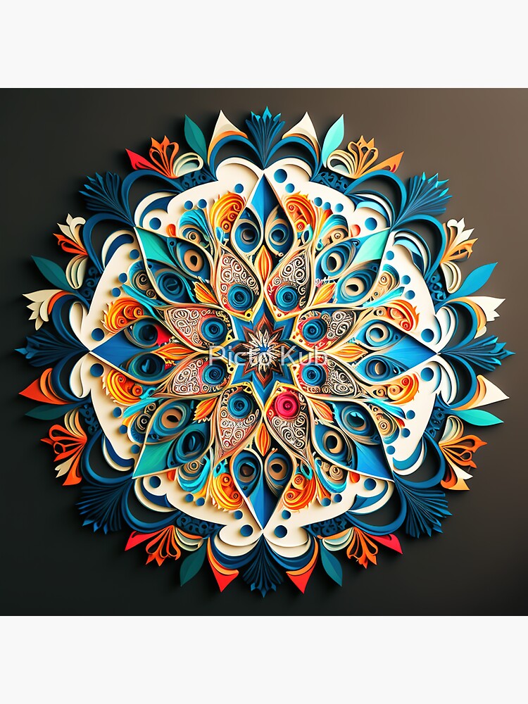 "Mandala of nature" Sticker for Sale by Imagier | Redbubble
