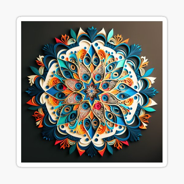 "Mandala of nature" Sticker for Sale by Imagier | Redbubble