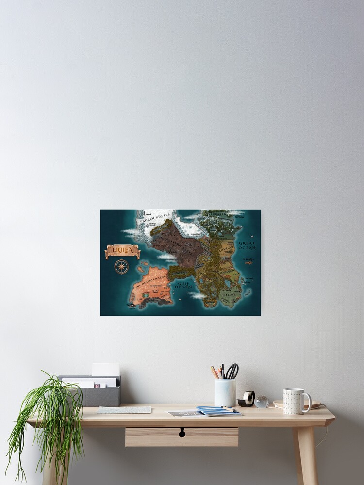 "Erilea Map (TOG)" Poster for Sale by P-dulcis | Redbubble