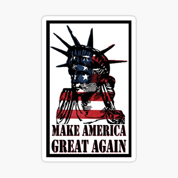 "America First " Sticker for Sale by Manoroma | Redbubble