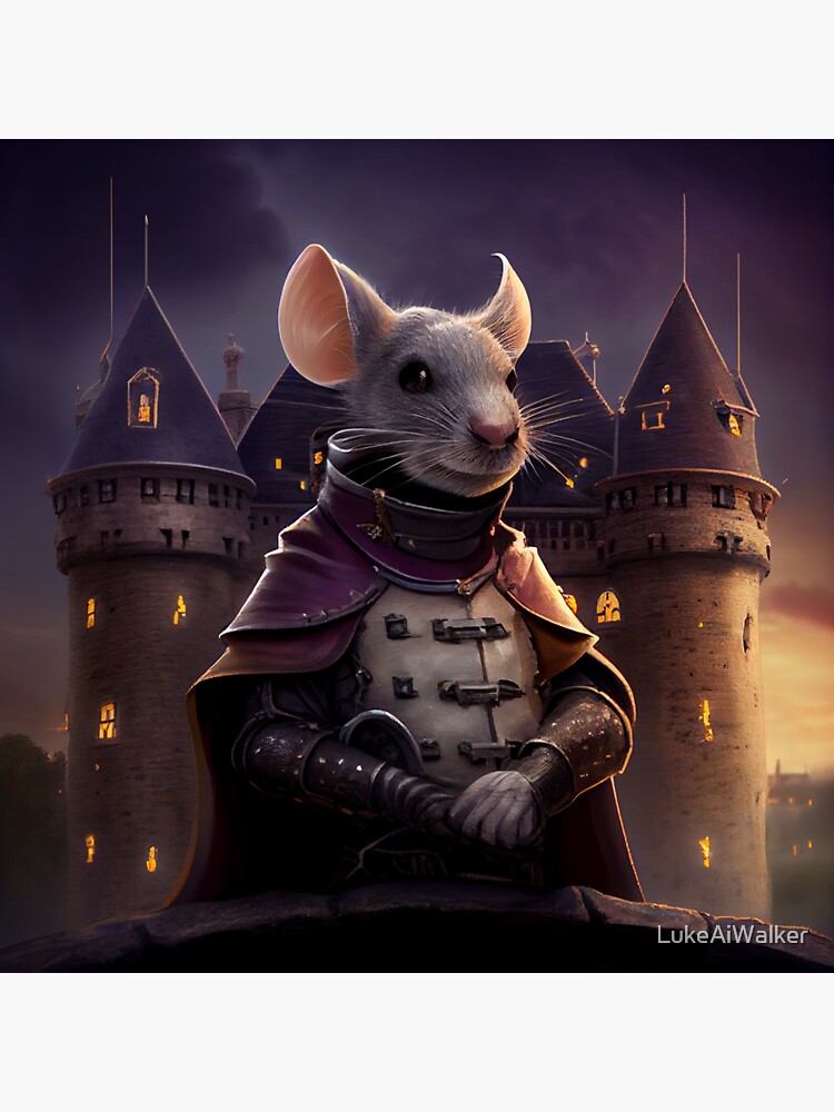 "Tiny Sheriff: Mouse Guardian of the Castle" Sticker for Sale by ...
