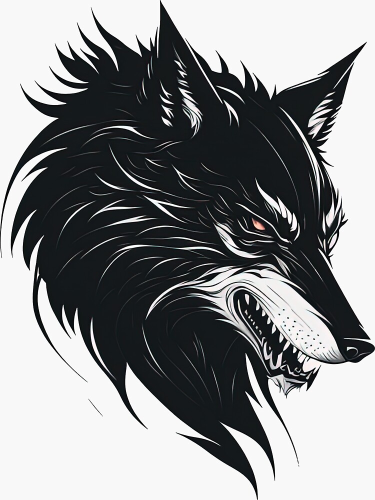 "Alpha Wolf " Sticker for Sale by AussieAck | Redbubble