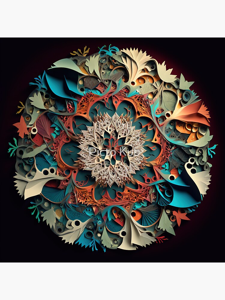 "Mandala of nature" Sticker for Sale by Imagier | Redbubble