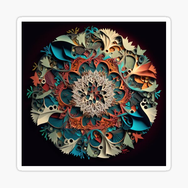 "Mandala of nature" Sticker for Sale by Imagier | Redbubble