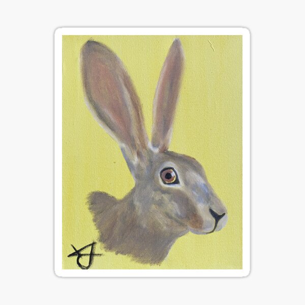 "Hare" Sticker for Sale by Poxipique | Redbubble