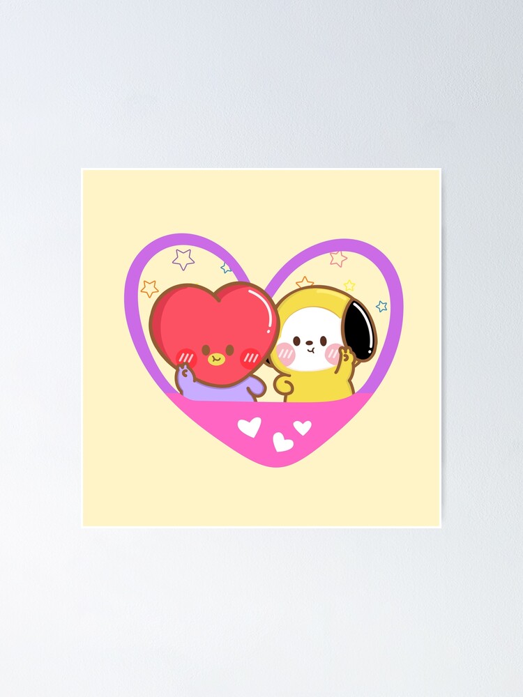 "Cute Kawaii BTS ARMY VMIN ship on V day soulmates" Poster for Sale by ...