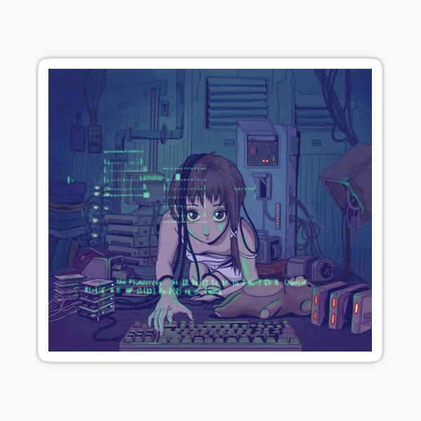"Serial Experiments Lain" Sticker for Sale by talay-fonttns | Redbubble