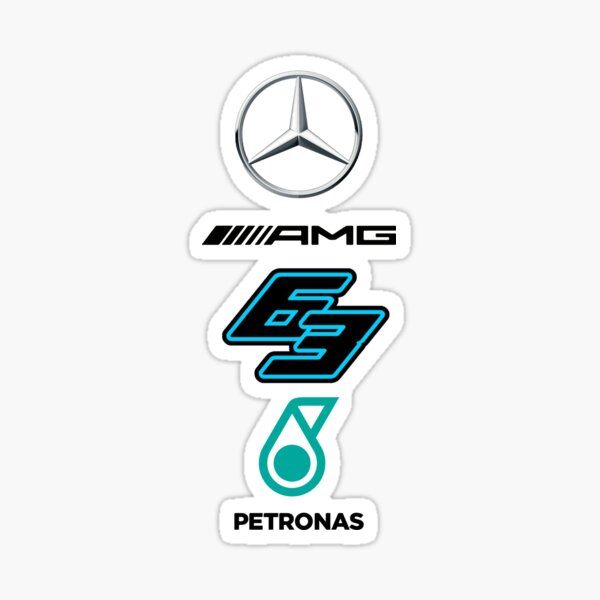 "George Russel Mercedes F1 logos" Sticker for Sale by Dm-0401 | Redbubble