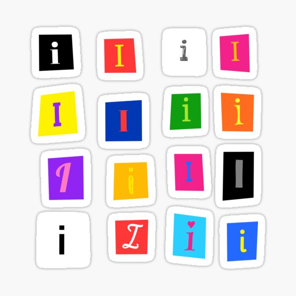 "Magazine cut-out 'I' letter set" Sticker for Sale by Words-Artist ...