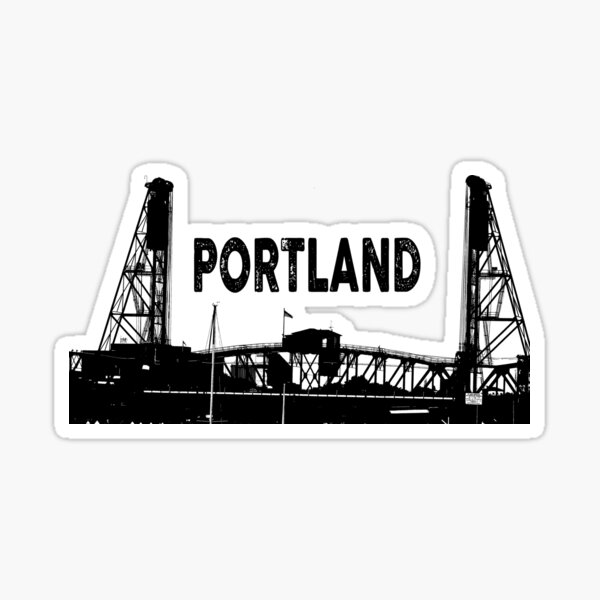 "Portland Bridge" Sticker for Sale by Themys24 | Redbubble