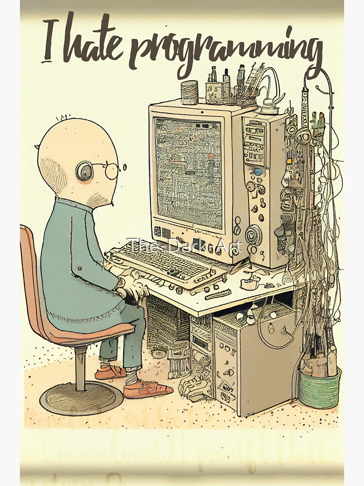 "I Hate Programming" Sticker for Sale by The-Dark-Art | Redbubble