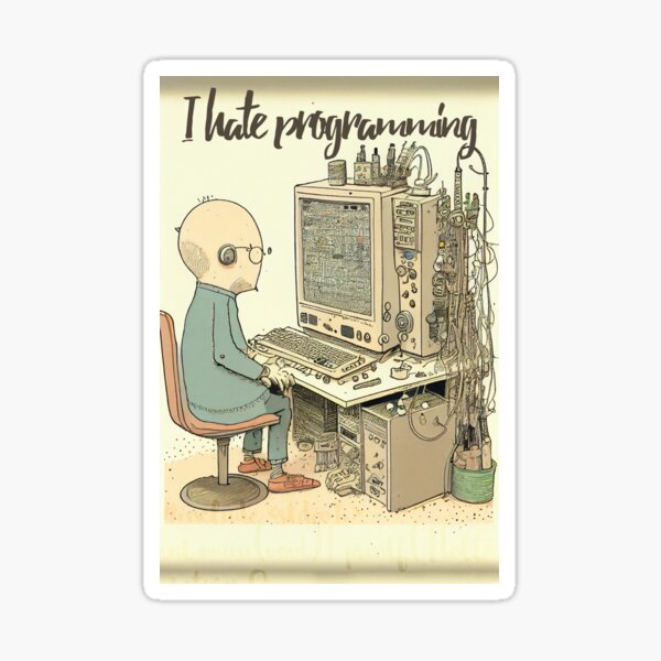"I Hate Programming" Sticker for Sale by The-Dark-Art | Redbubble