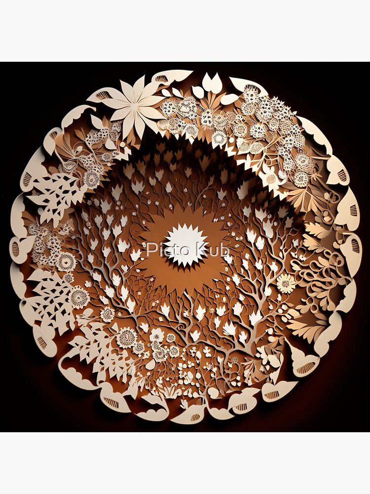 "Mandala of nature" Sticker for Sale by Imagier | Redbubble
