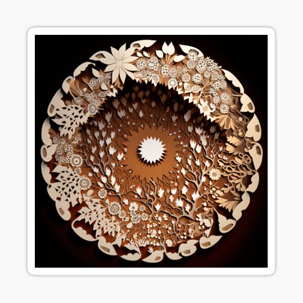 "Mandala of nature" Sticker for Sale by Imagier | Redbubble