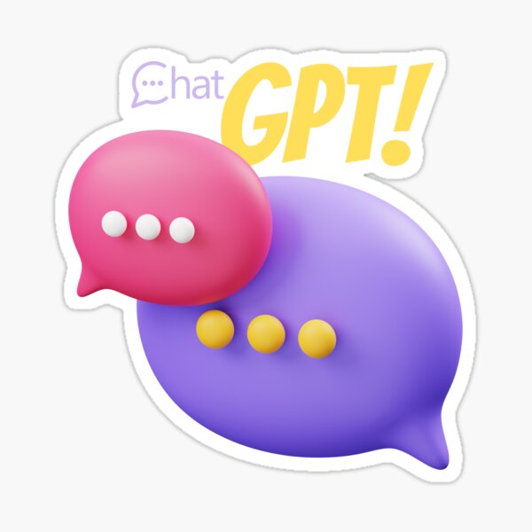 "CHAT GPT!" Sticker for Sale by rabadw | Redbubble