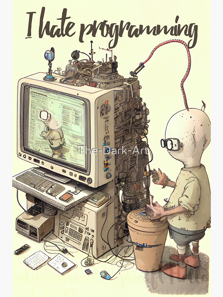 "I Hate Programming" Sticker for Sale by The-Dark-Art | Redbubble