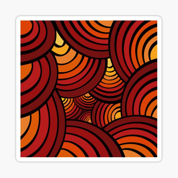 " Zentangle red-yellow" Sticker for Sale by Diebuchmoewe | Redbubble