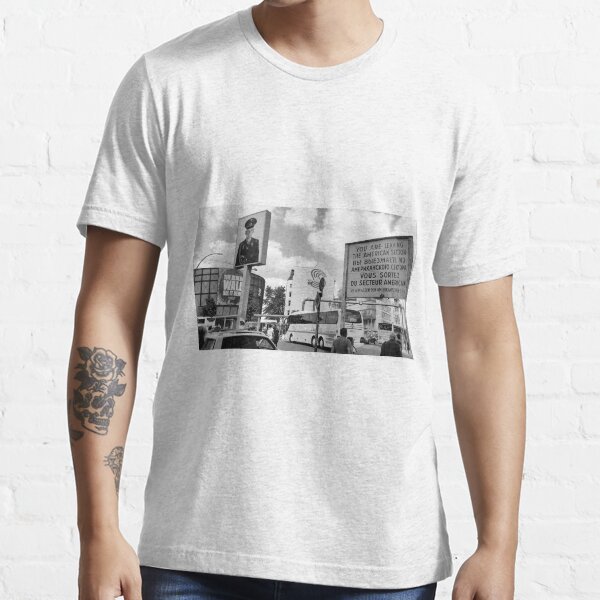 "Checkpoint Charlie Berlin city" T-shirt for Sale by FlatLandPrints ...