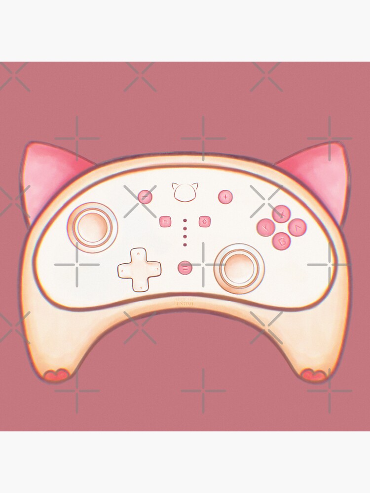 "Cat controller" Sticker for Sale by Art-of-Enami | Redbubble