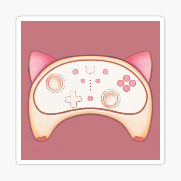 "Cat controller" Sticker for Sale by Art-of-Enami | Redbubble