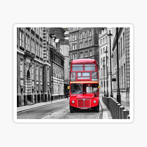 "Famous Red London Bus" Sticker by HFP52 | Redbubble