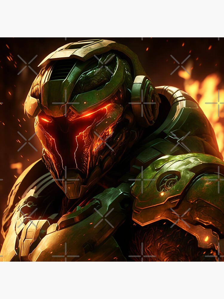 "Doom Slayer: The Ultimate Portrait" Sticker for Sale by oxgroth ...