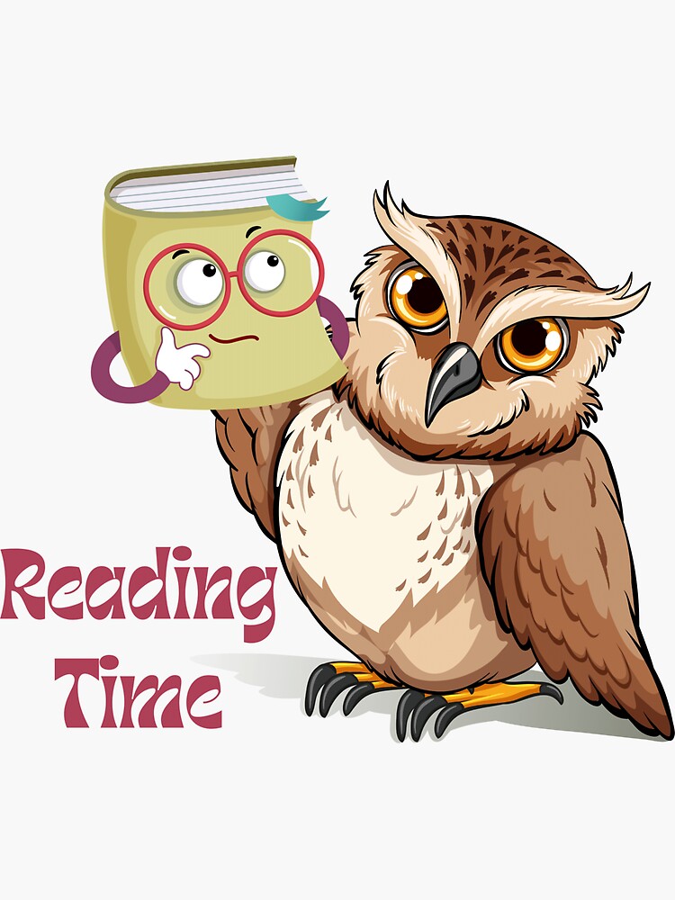 "READ MORE BOOKS, READING TIME Sticker" Sticker for Sale by TamouStyle ...