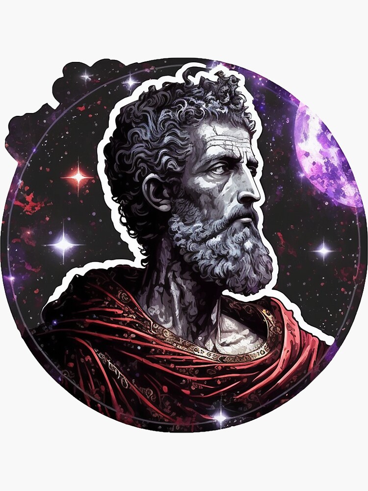 "Marcus Aurelius Stoicism" Sticker for Sale by pathsofmeaning | Redbubble