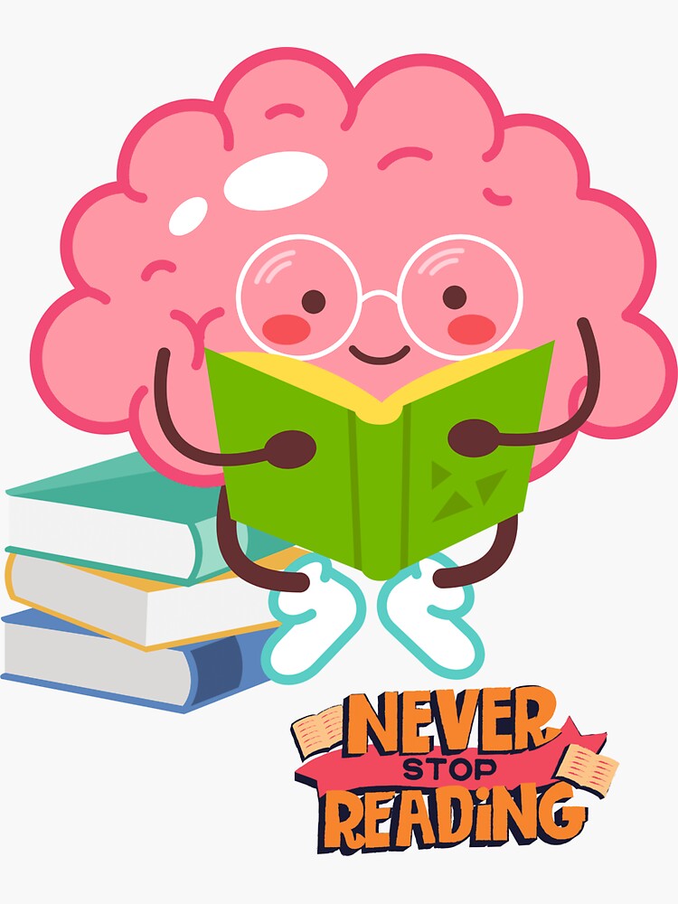"READ MORE BOOKS, READING TIME Sticker" Sticker for Sale by TamouStyle ...