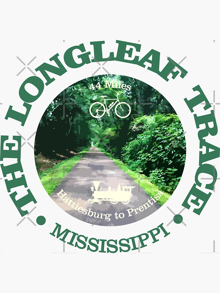 "Longleaf Trace (cycling c)" Sticker for Sale by curranmorgan | Redbubble