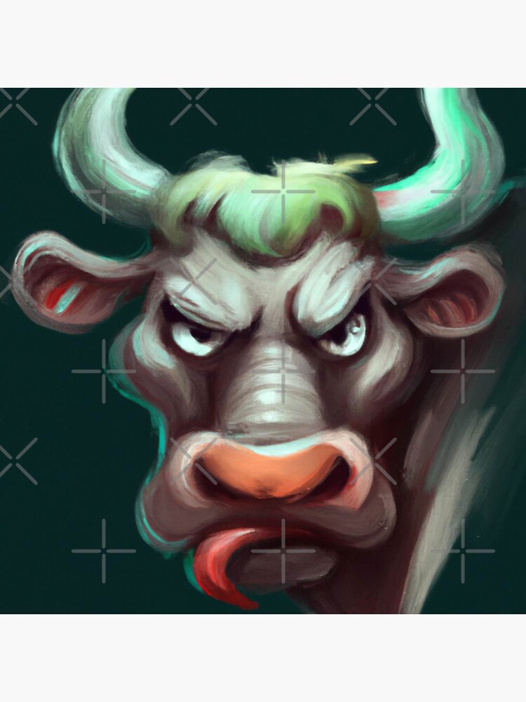 "Angry cow" Sticker for Sale by sikmnxj | Redbubble