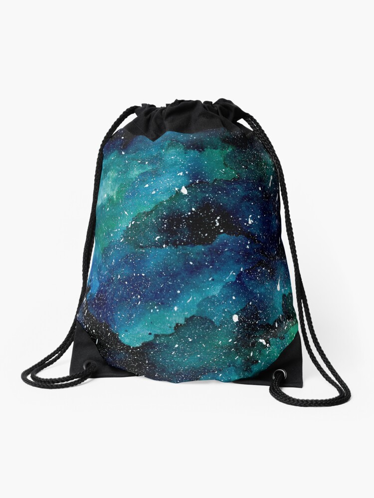 "Emerald Galaxy" Drawstring Bag for Sale by KathrinLegg | Redbubble
