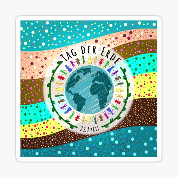 "Tag Der Erde" Sticker for Sale by MarinaCuric | Redbubble