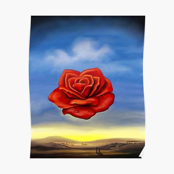 "Salvador Dali Painting The Meditative Rose Poster" Poster for Sale by ...