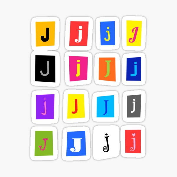 "Magazine cut-out 'J' letter set " Sticker for Sale by Words-Artist ...