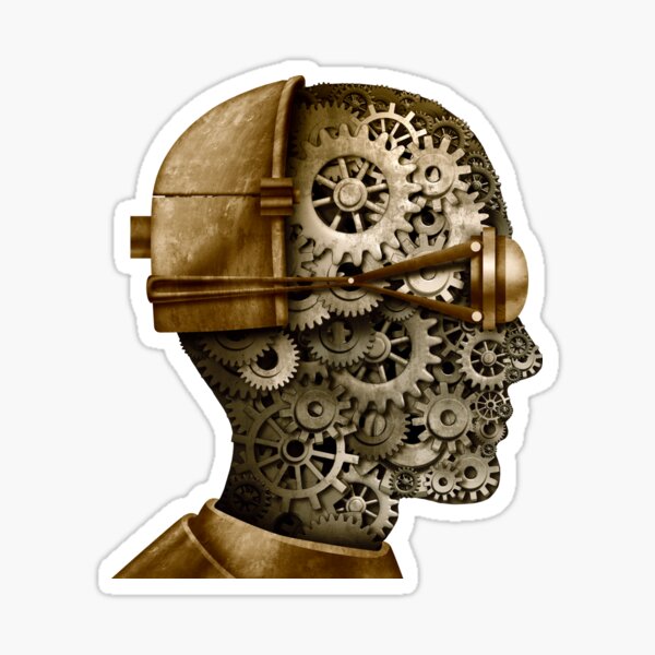 "Steampunk Head" Sticker by lightidea | Redbubble