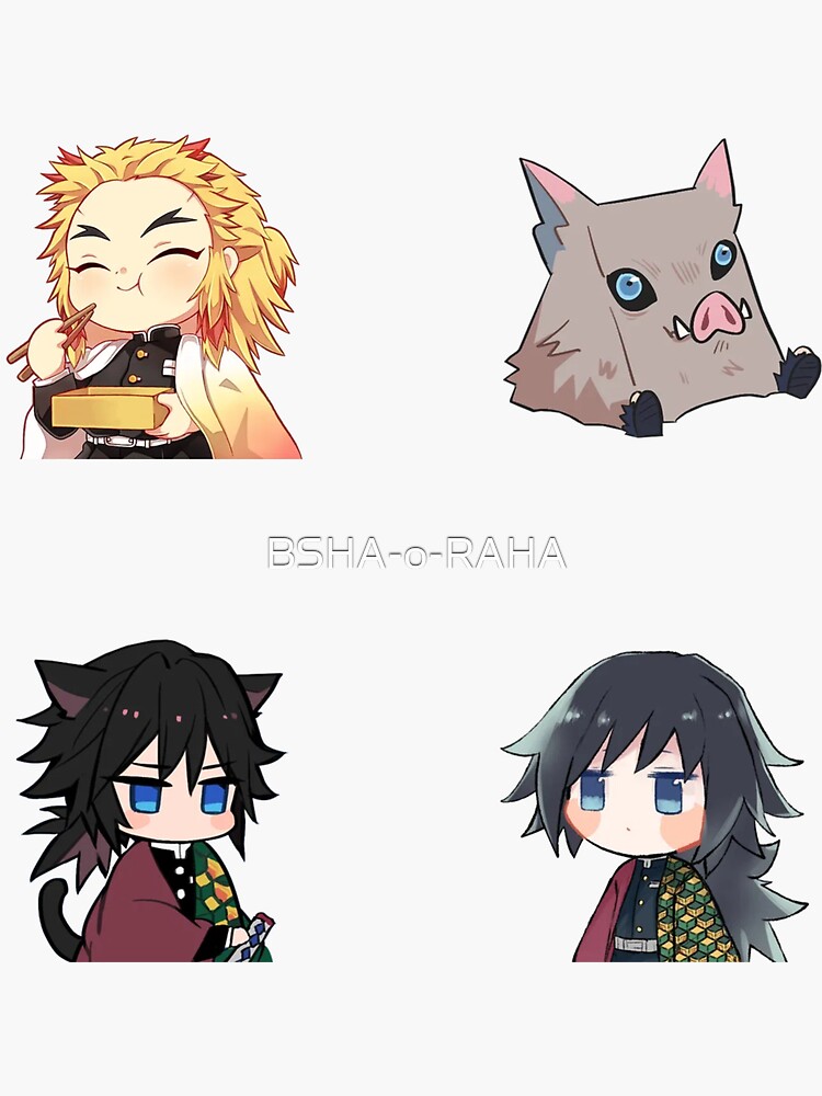 "Kimetsu No Yaiba Chibi Pack" Sticker for Sale by BSHA-o-RAHA | Redbubble