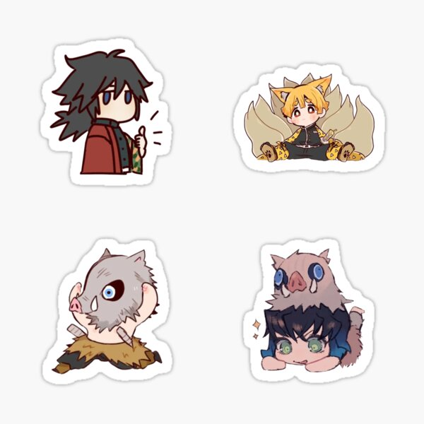 "Kimetsu No Yaiba Chibi Pack" Sticker for Sale by BSHA-o-RAHA | Redbubble