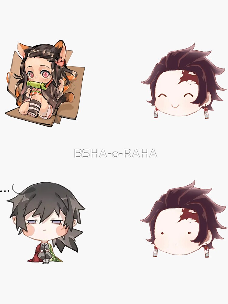 "Kimetsu No Yaiba Chibi Pack" Sticker for Sale by BSHA-o-RAHA | Redbubble