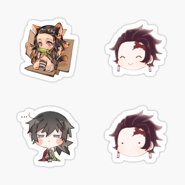 Kimetsu No Yaiba Chibi Pack Sticker For Sale By Bsha O Raha Redbubble