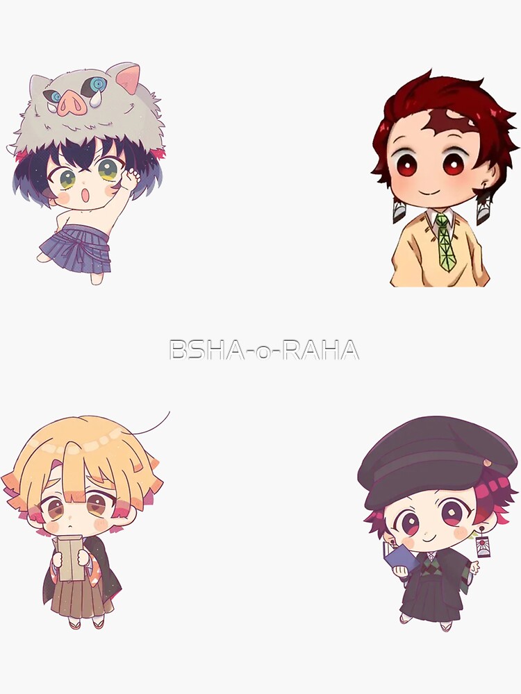 "Kimetsu No Yaiba Chibi Pack" Sticker for Sale by BSHA-o-RAHA | Redbubble