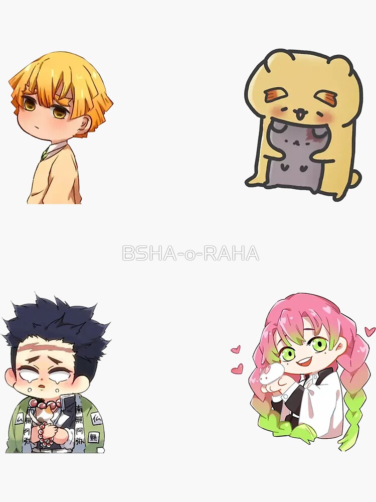"Kimetsu No Yaiba Chibi Pack" Sticker for Sale by BSHA-o-RAHA | Redbubble