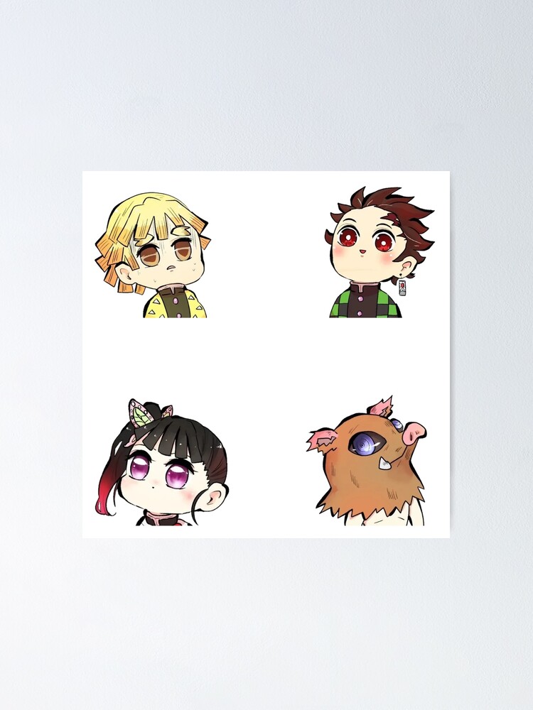 "Kimetsu No Yaiba Chibi Pack" Poster for Sale by BSHA-o-RAHA | Redbubble